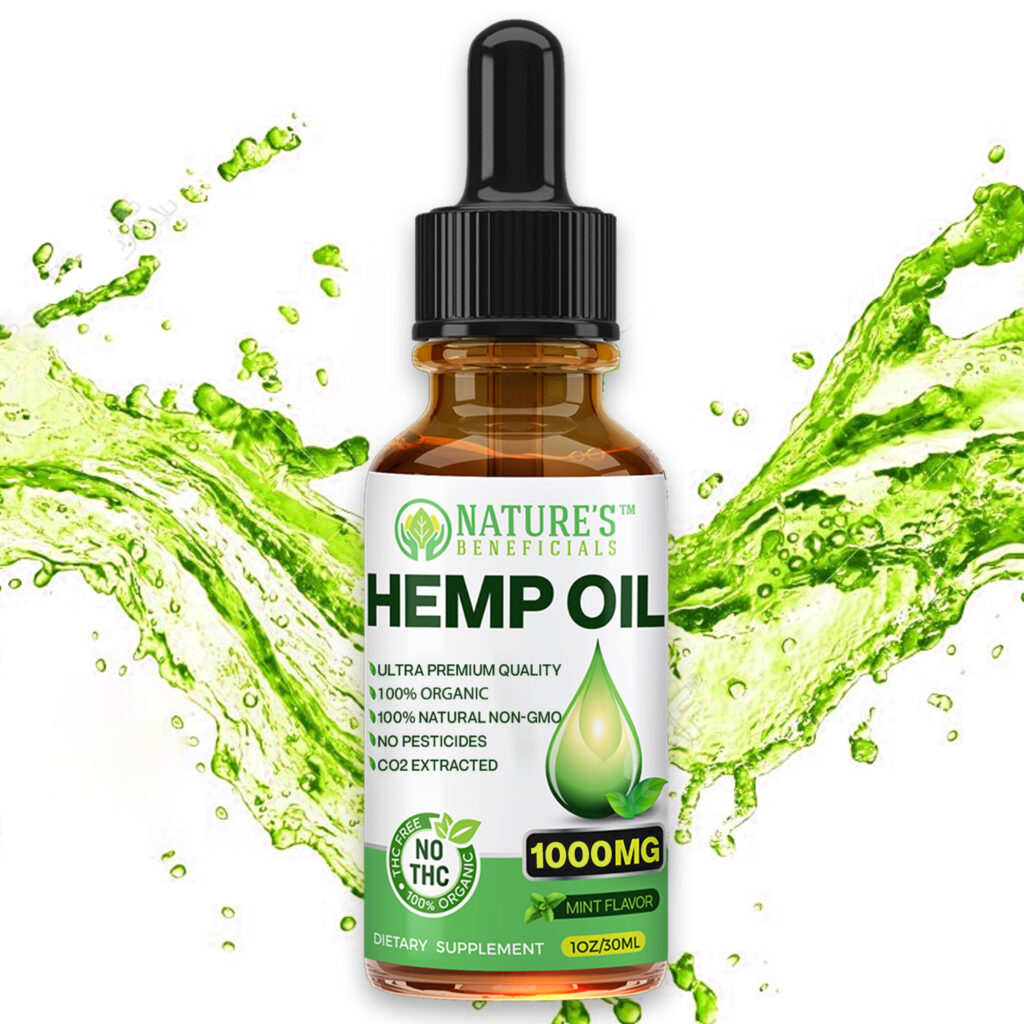 Organic Hemp Oil Drops 1000 MG - Nature's Beneficials